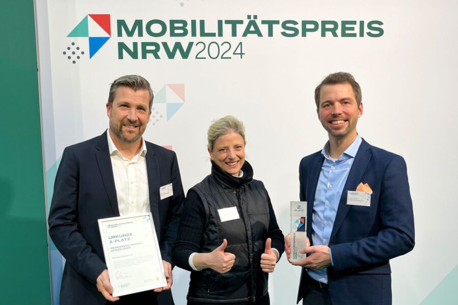 Düsseldorf: Projekt "Feierabend-Parken" mit dem Mobilitätspreis.NRW ...